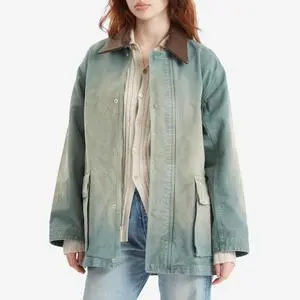 Auralee Organic Cotton Duck Blouson - Ash Green | Editorialist